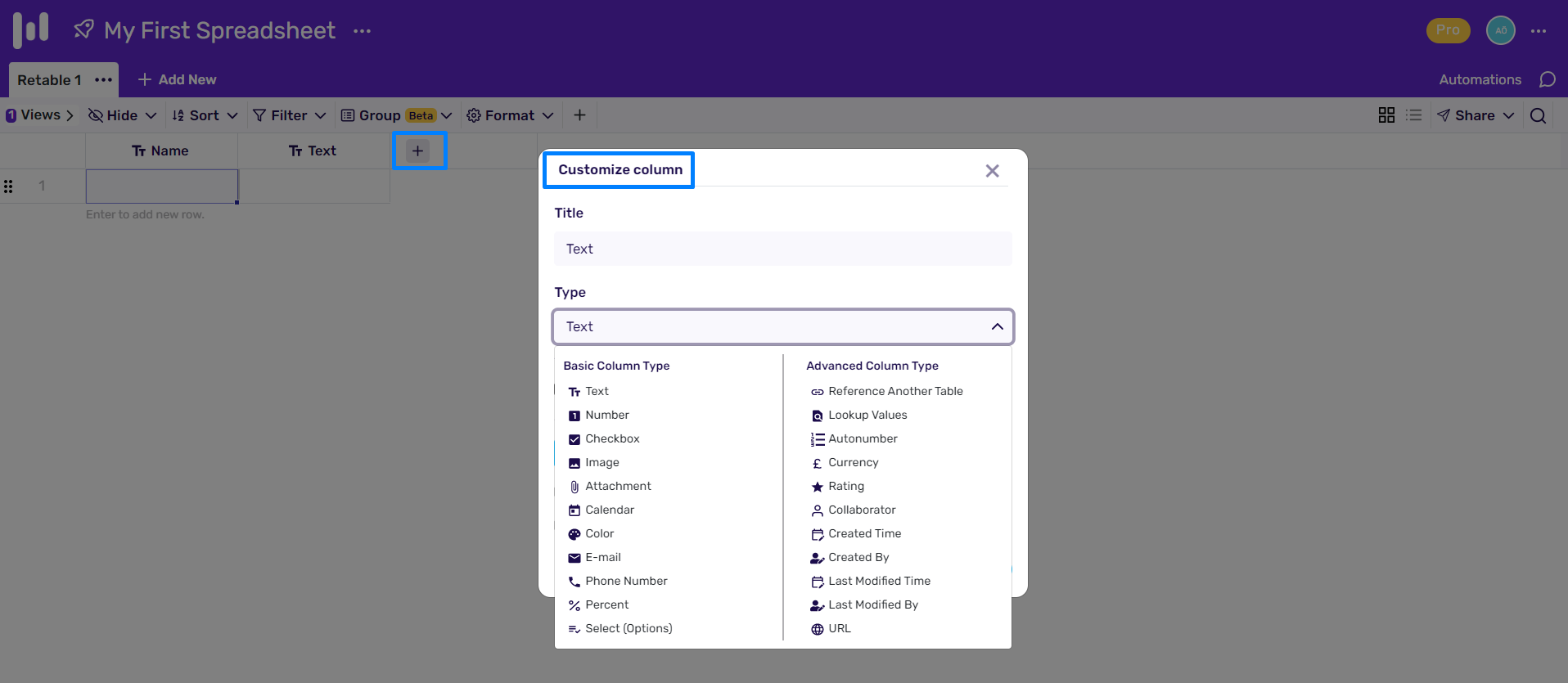 How to Create a Excel Spread Sheet | Retable